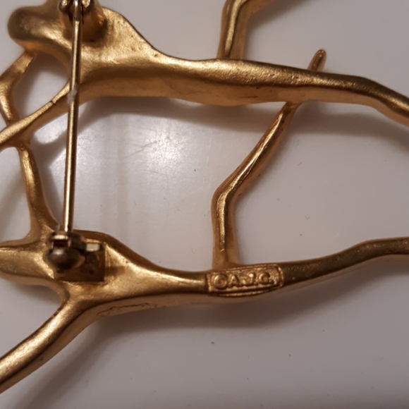 A.J.C. | Jewelry | Vintage Modernist Ajc Goldtone Dancers Brooch | Poshmark